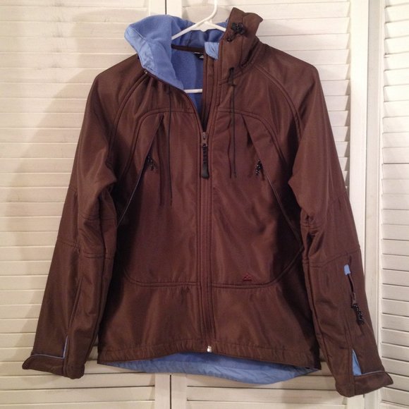 Snozu | Jackets & Coats | Snozu M Brown Lightweight Hooded Ski Jacket ...